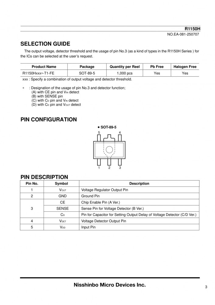 R1150H datasheet page 3