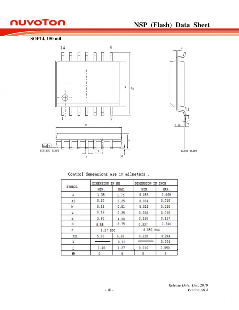 NSP datasheet page 10