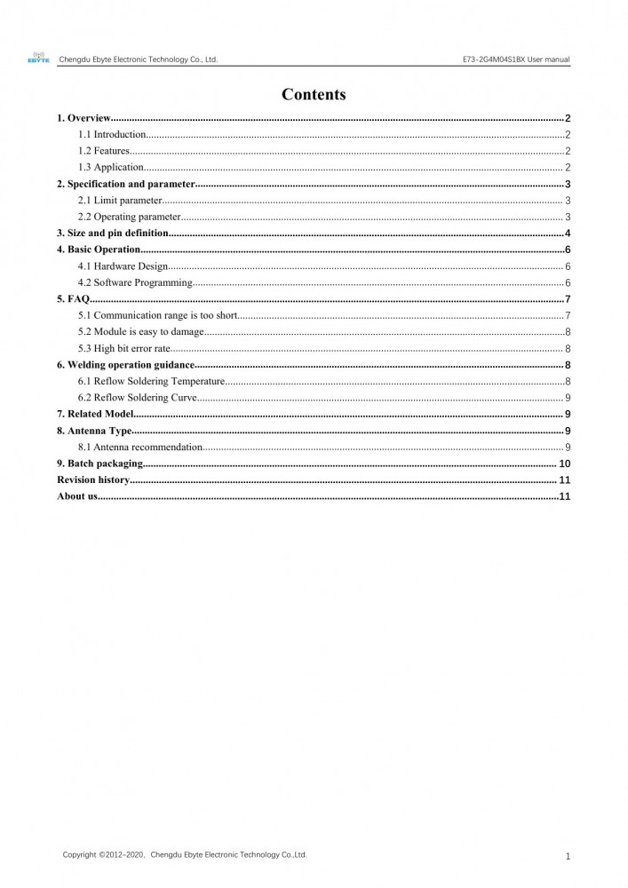 E73-2G4M04S1BX datasheet page 2