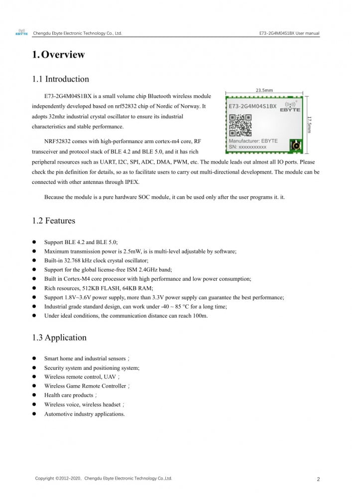 E73-2G4M04S1BX datasheet page 3