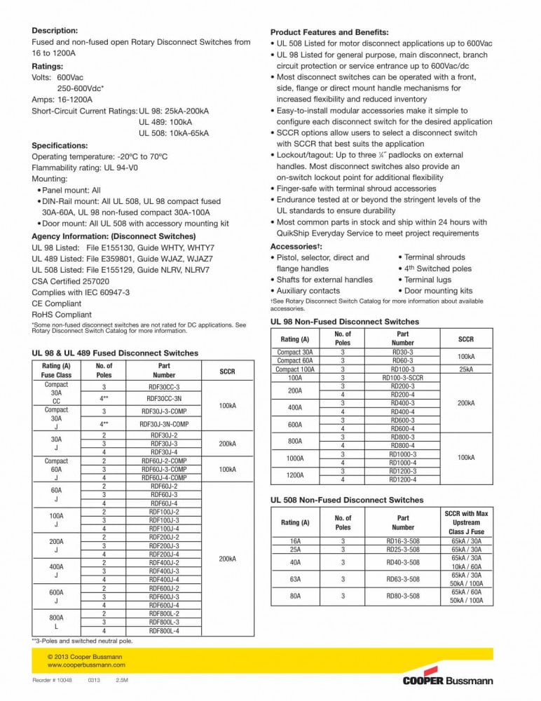 EATON SH1-320 technical document page 2