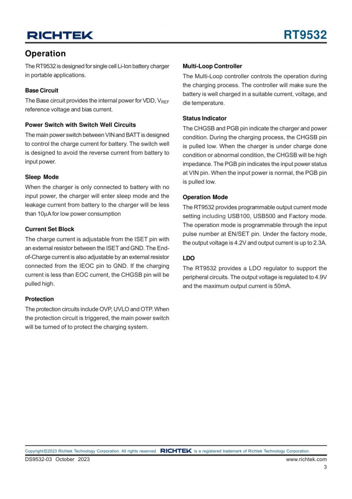 RT9532 datasheet page 3