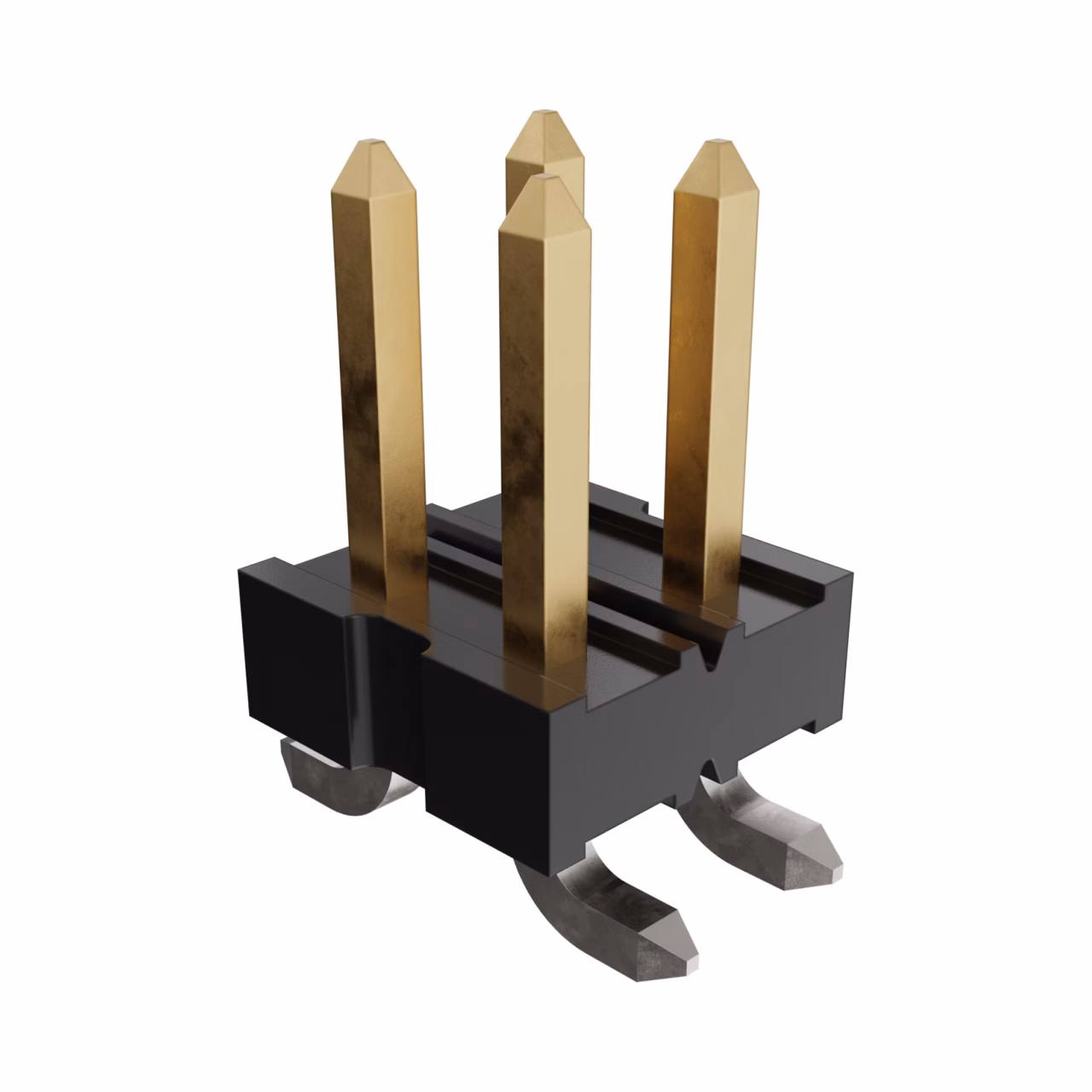 Milli-Grid Header, Vertical, Surface Mount, 4 Circuits, 0.38µm Gold (Au) Plating, Mating Pin Length 3.80mm, Tray, Lead-Free
