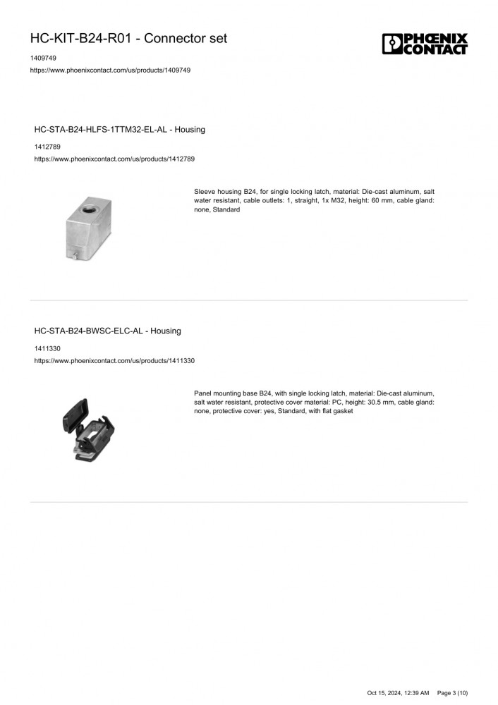 Phoenix Contact 1409749 technical document page 3