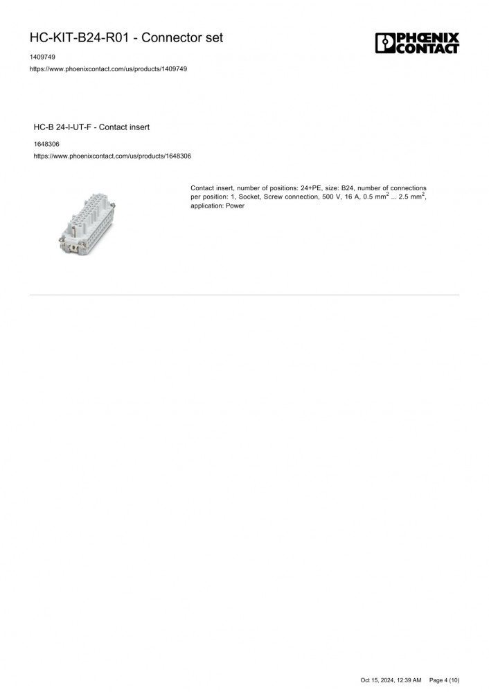 Phoenix Contact 1409749 technical document page 4