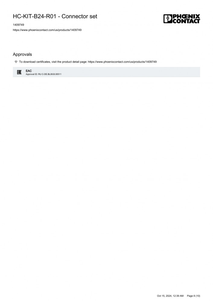 Phoenix Contact 1409749 technical document page 8