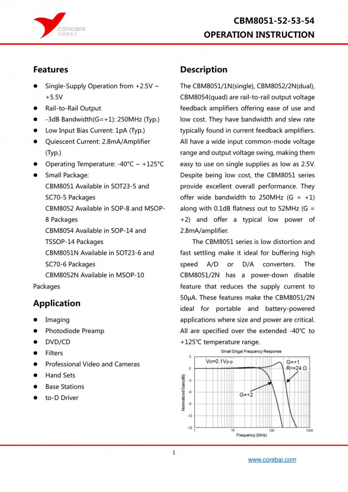 CBM8052AS8 datasheet page 1