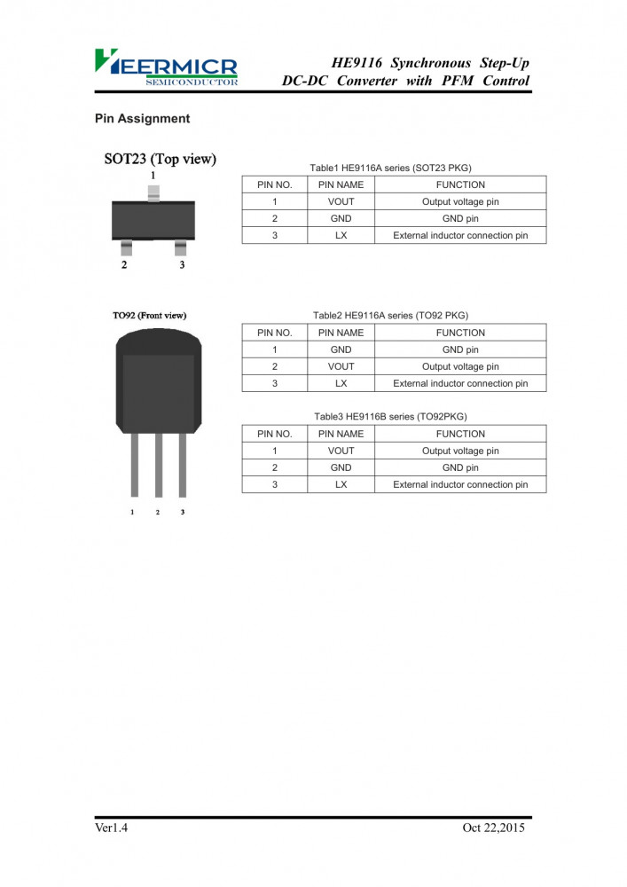 HE9116A33NR datasheet page 2