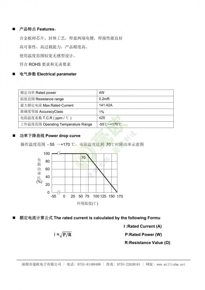 Milliohm HoLR2725D acknowledgement page 3