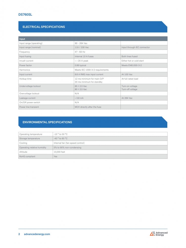 DS760SL datasheet page 2