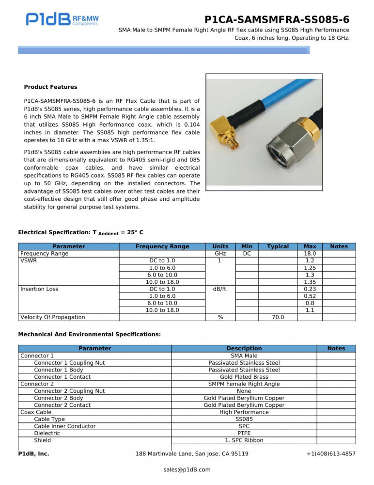 P1CA-SAMSMFRA-SS085-6 product document image 1