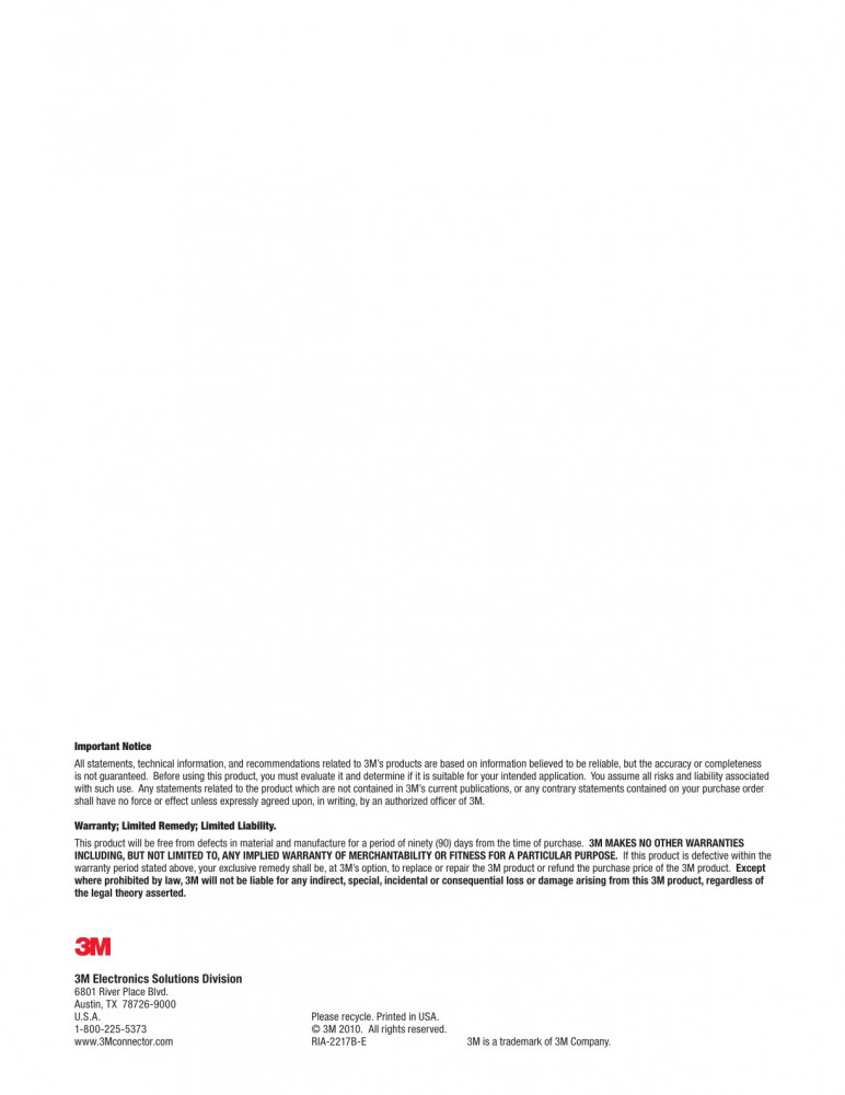 3M chip carrier socket technical reference page 3