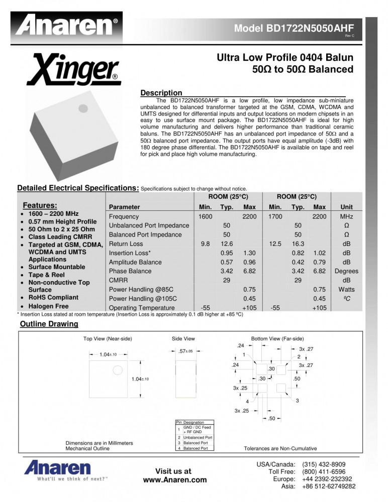 BD1722N5050AHF datasheet page 1