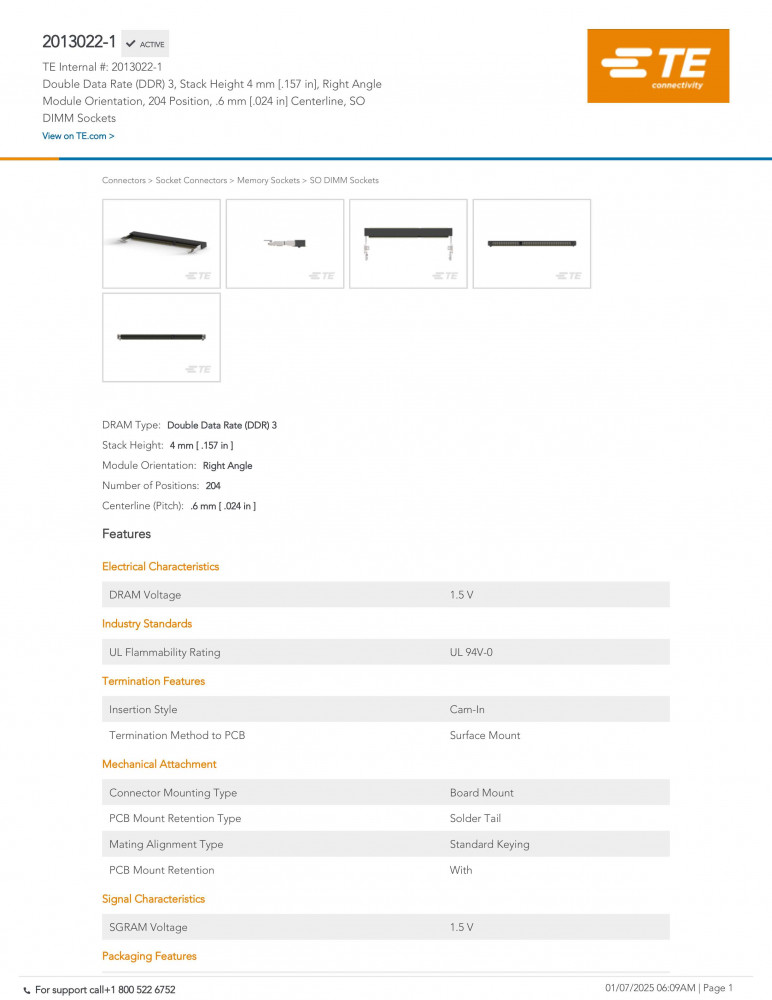 TE Connectivity 2013022-1 document page 1