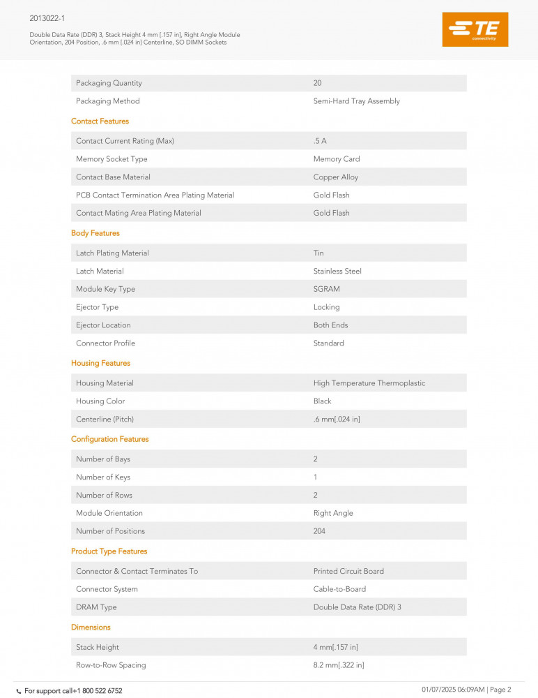 TE Connectivity 2013022-1 document page 2