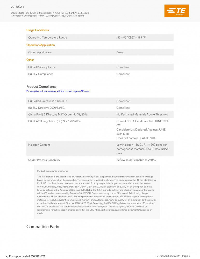 TE Connectivity 2013022-1 document page 3