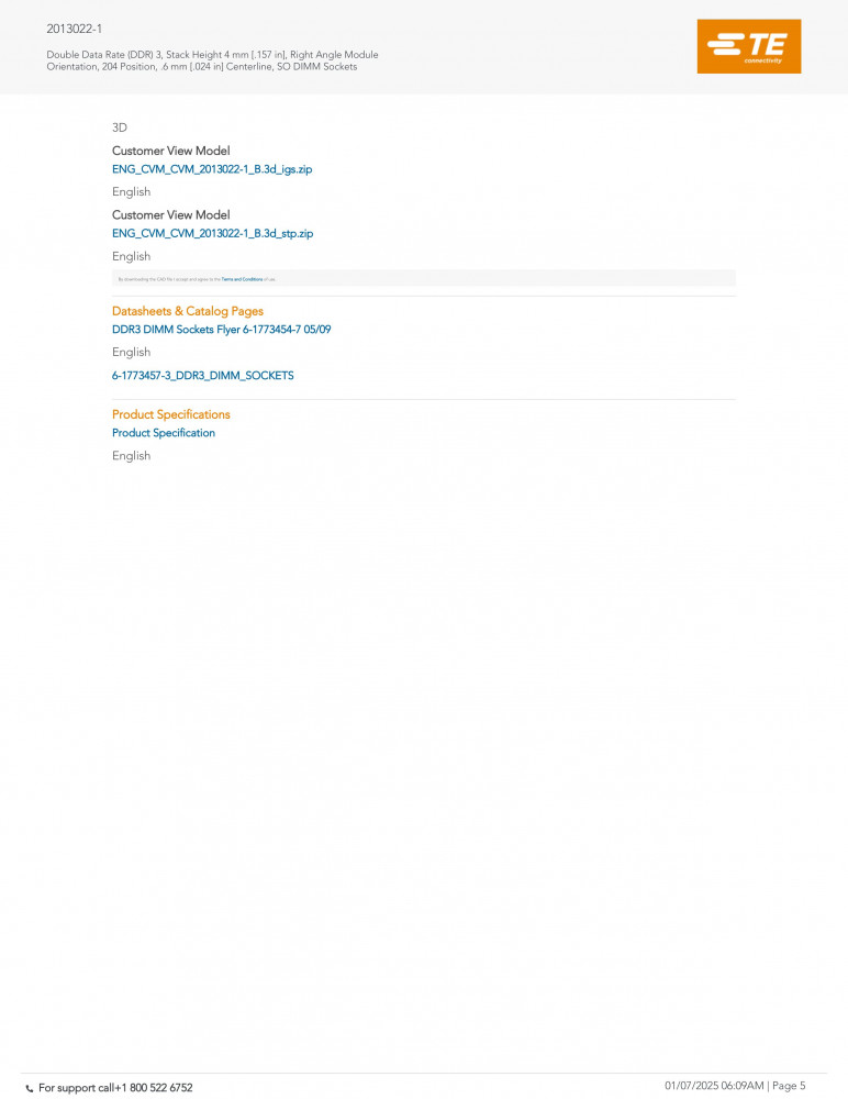 TE Connectivity 2013022-1 document page 5