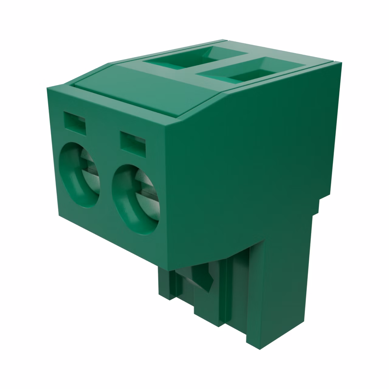 5.08mm Pitch Eurostyle Horizontal Plug, with Reverse Imprinting, Green Housing, 2 Circuits for sale