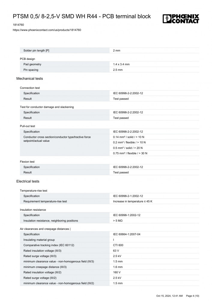 Phoenix Contact 1814760 technical document page 4
