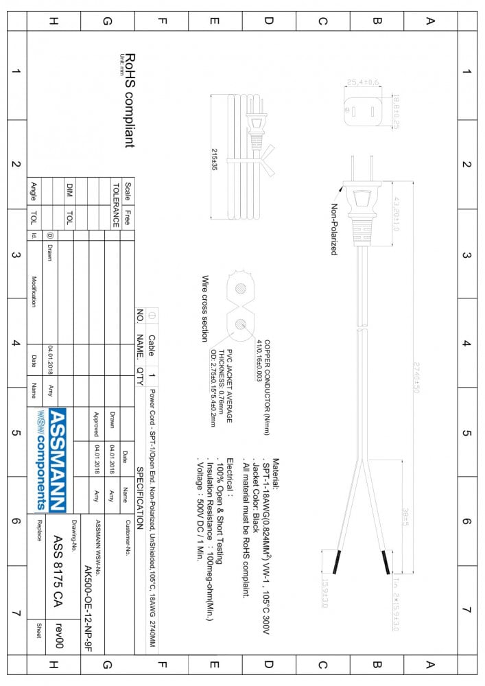 AK500-OE-12-NP-9F technical drawing