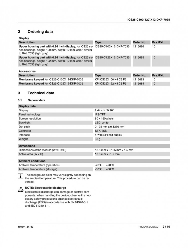 Phoenix Contact 1215683 documentation page 2