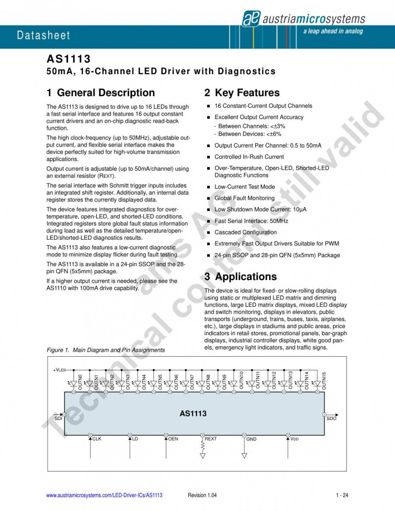 AS1113 datasheet page 2