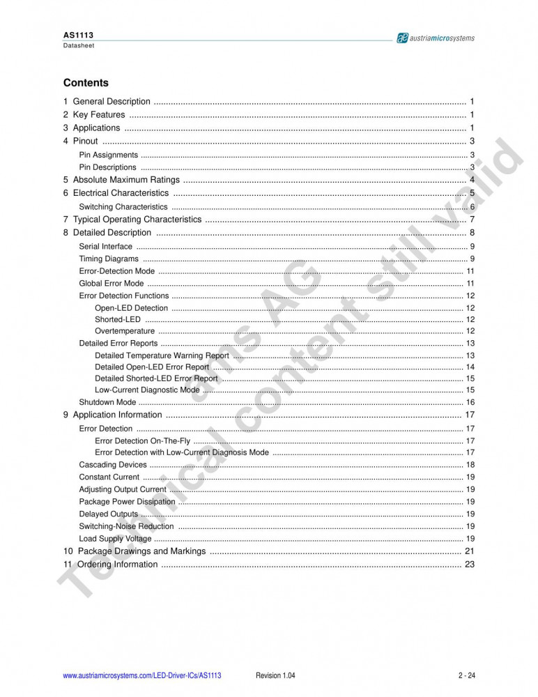 AS1113 datasheet page 3