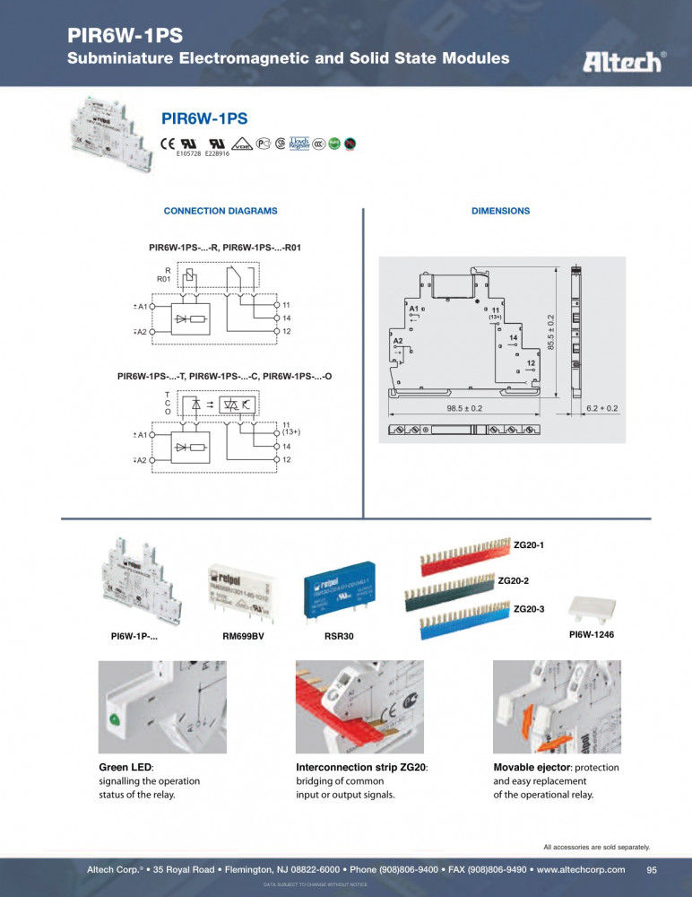 Altech PIR6W technical document page 2