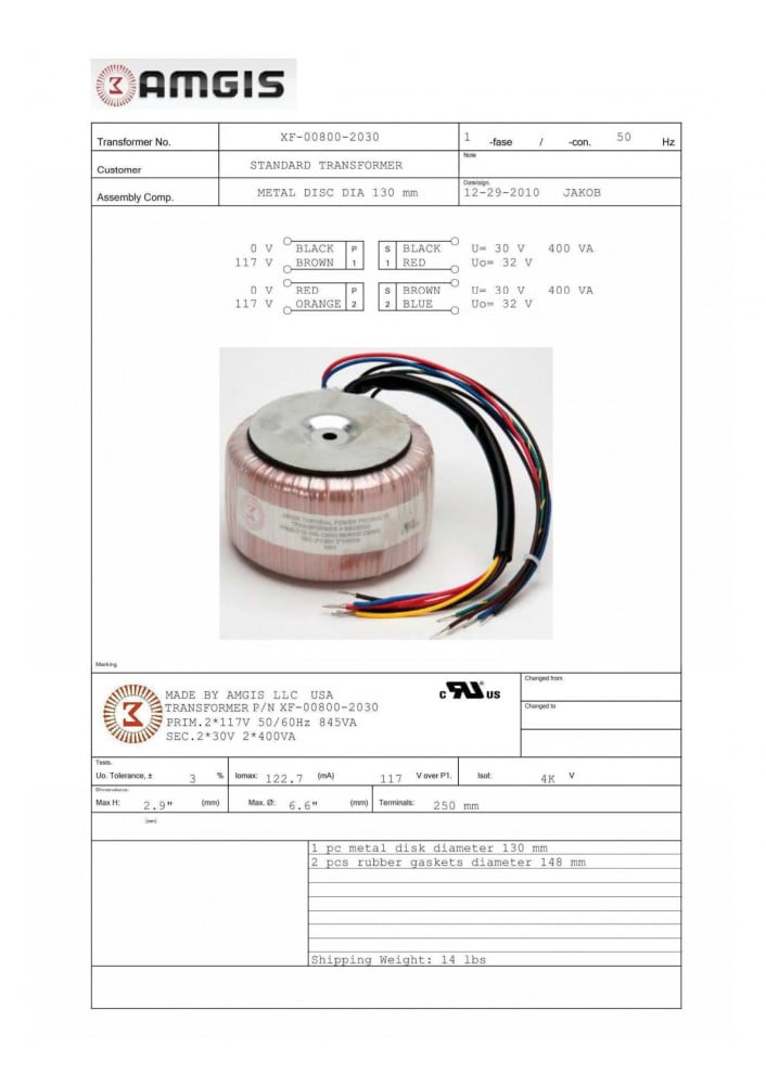 XF-00800-2030 technical document page