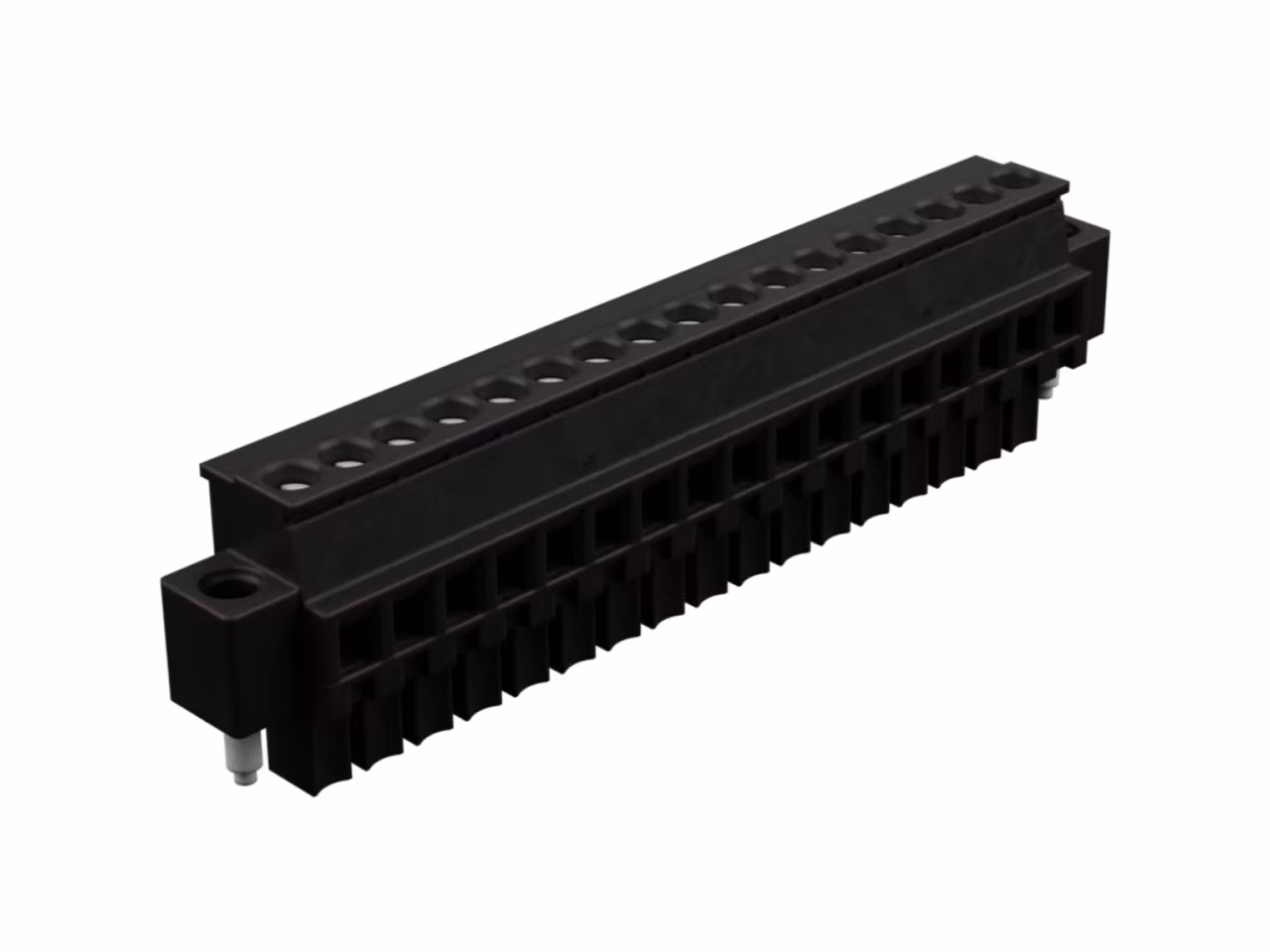 3.81mm Pitch Eurostyle Vertical Plug, with Retention Screws and Standard Imprinting, Rear Wire Entry, Black, 17 Circuits for sale