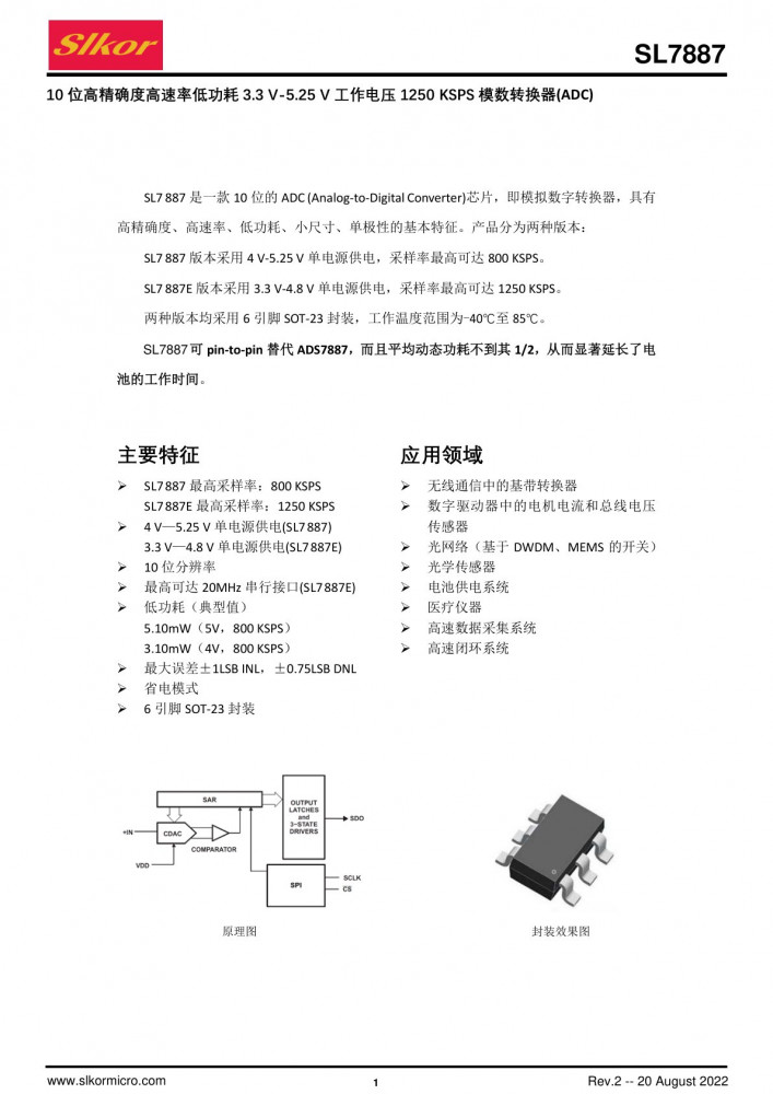 SL7887 technical document page 1