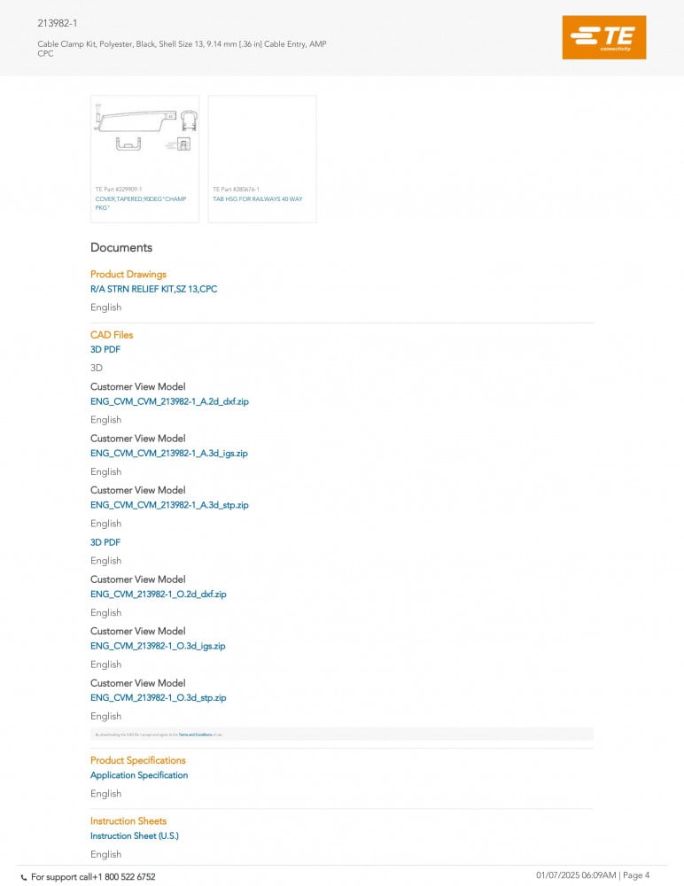 TE Connectivity 213982-1 document page 4