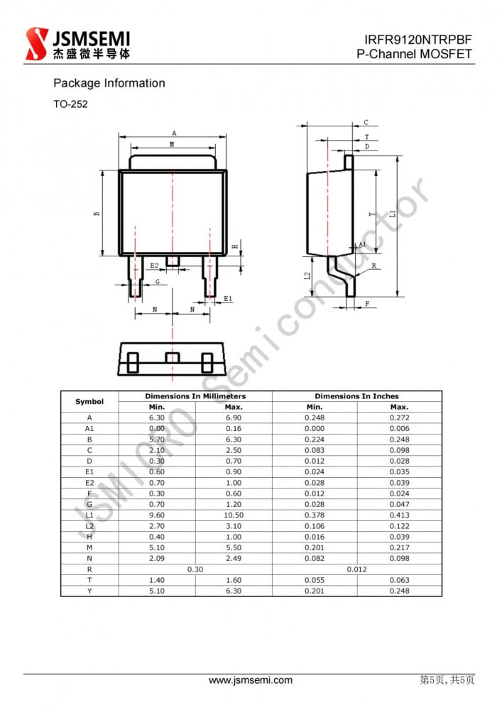 IRFR9120NTRPBF-JSM datasheet page 5