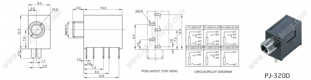 PJ-320D technical document page