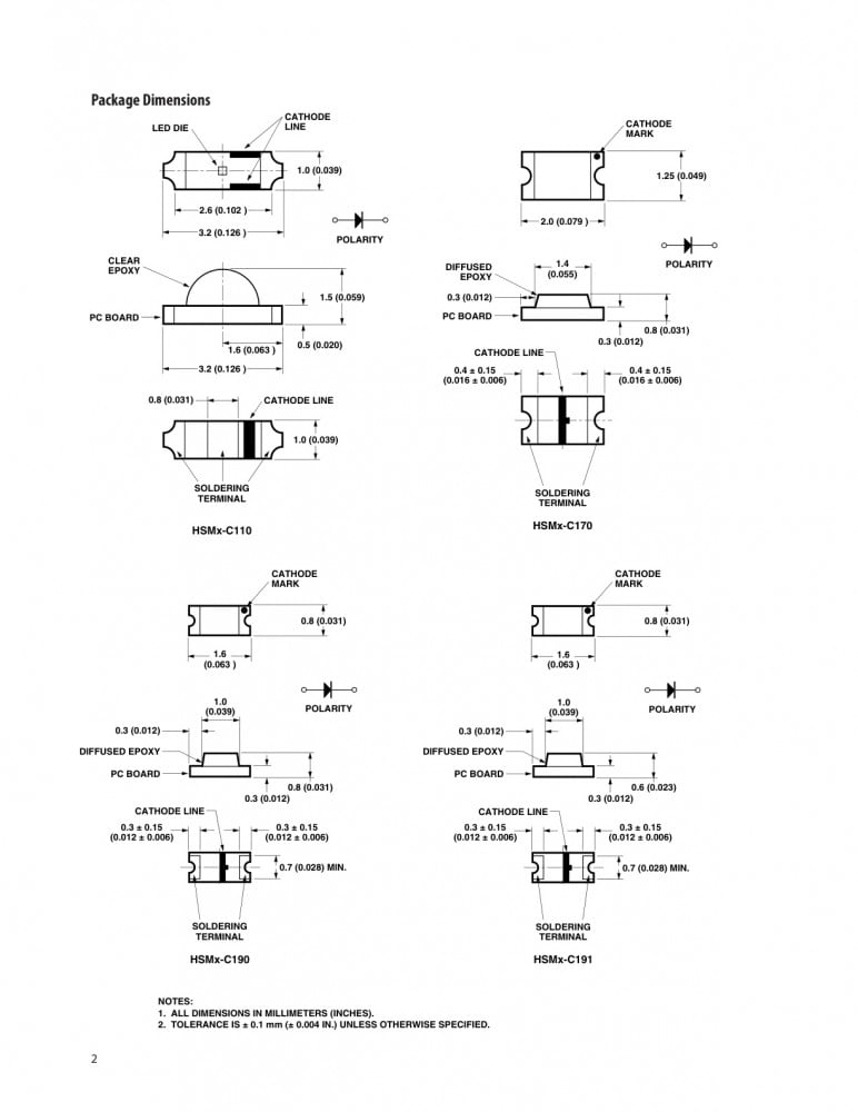 HSMR-C150 datasheet page 2
