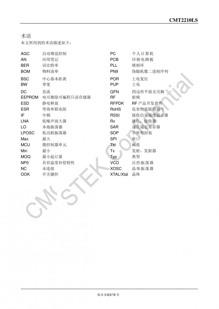 CMT2210LS datasheet page 3