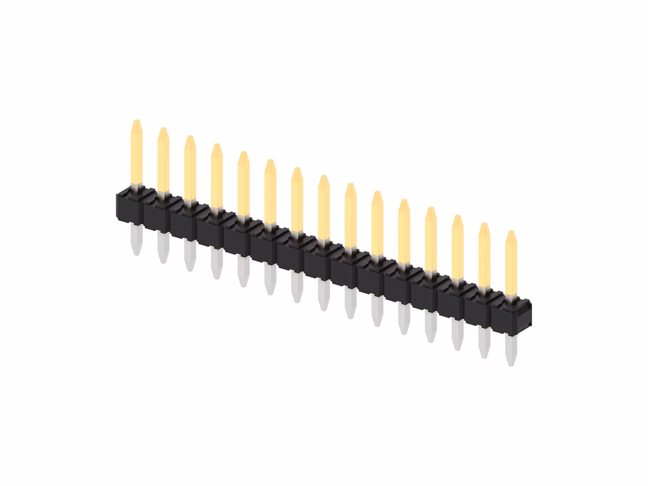 KK 254 Breakaway Header, Vertical, 13 Circuits, 0.38µm Gold (Au) Plating, Mating Pin Length 6.09mm, Bag