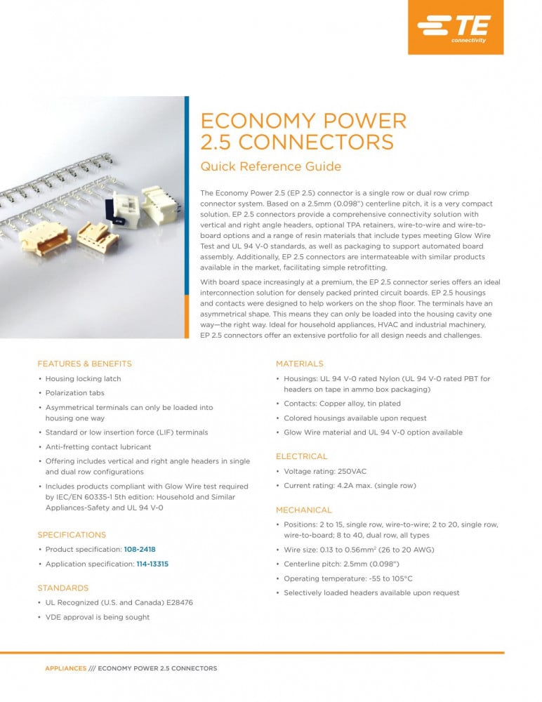 EP 2.5 connector documentation page 1