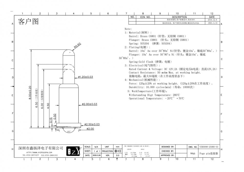 YZR0098-25080-03 technical document page 3