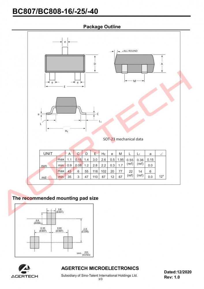 BC807-40 datasheet page preview