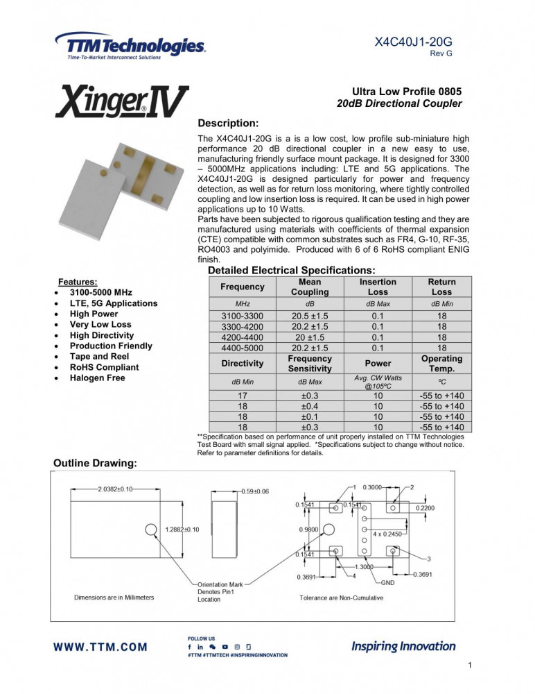 X4C40J1-20G datasheet page 1
