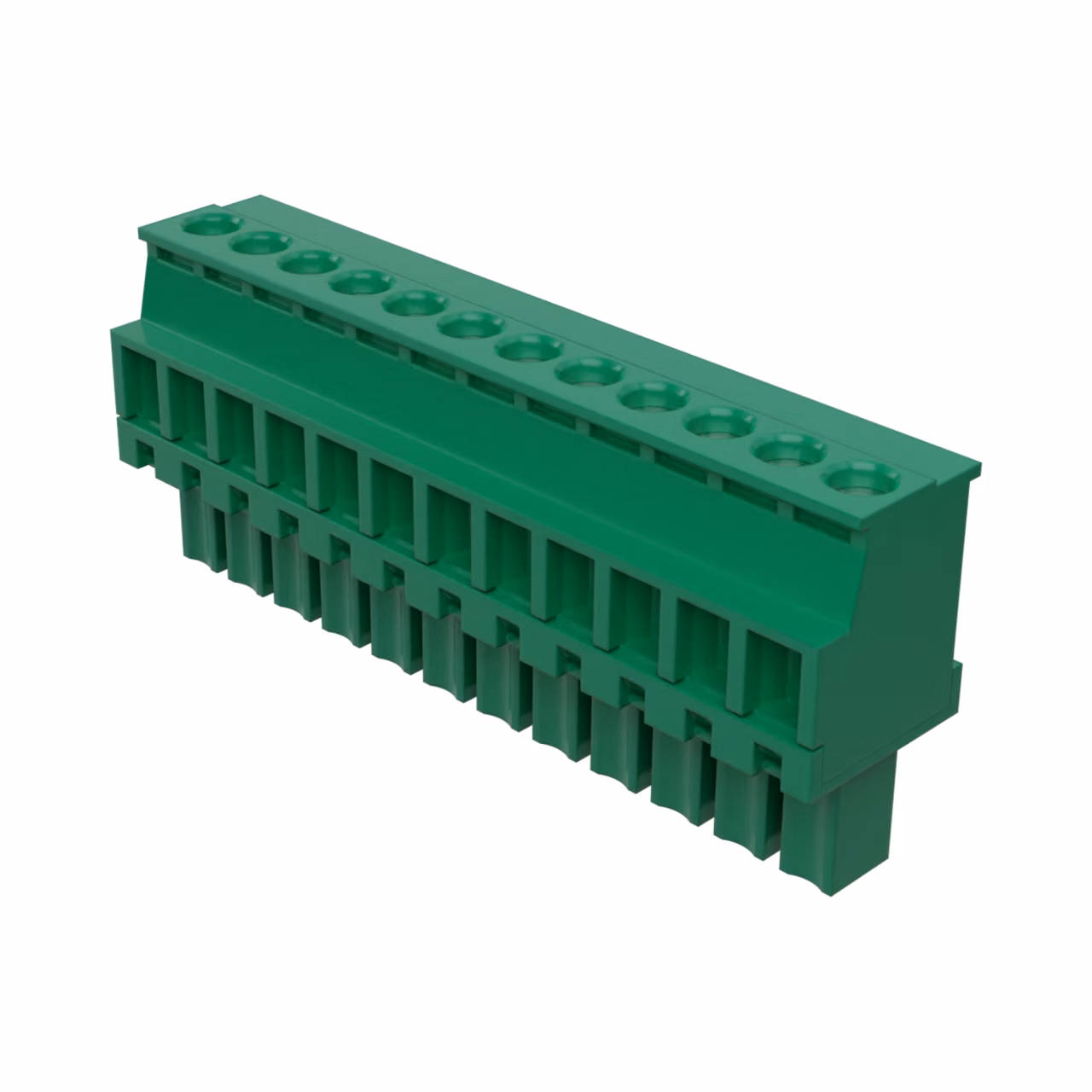 3.81mm Pitch Eurostyle Vertical Plug, Rear Wire Entry, Green Housing, 12  Circuits for sale