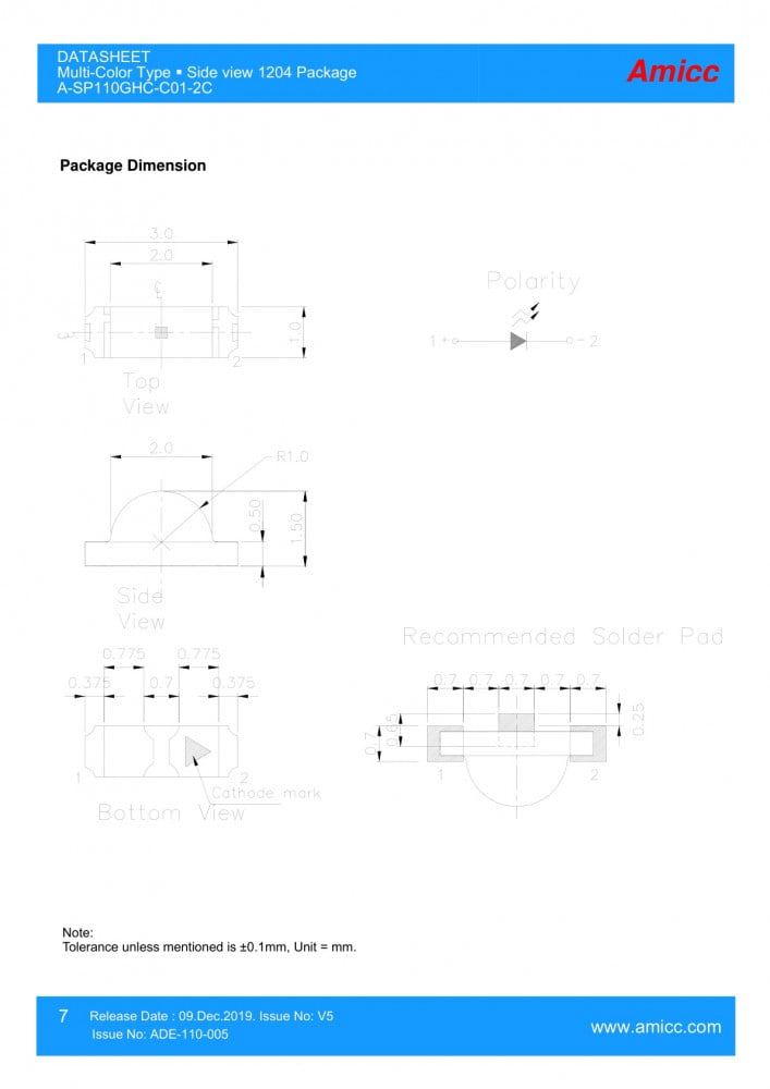 A-SP110GHC-C01-2C datasheet page 7