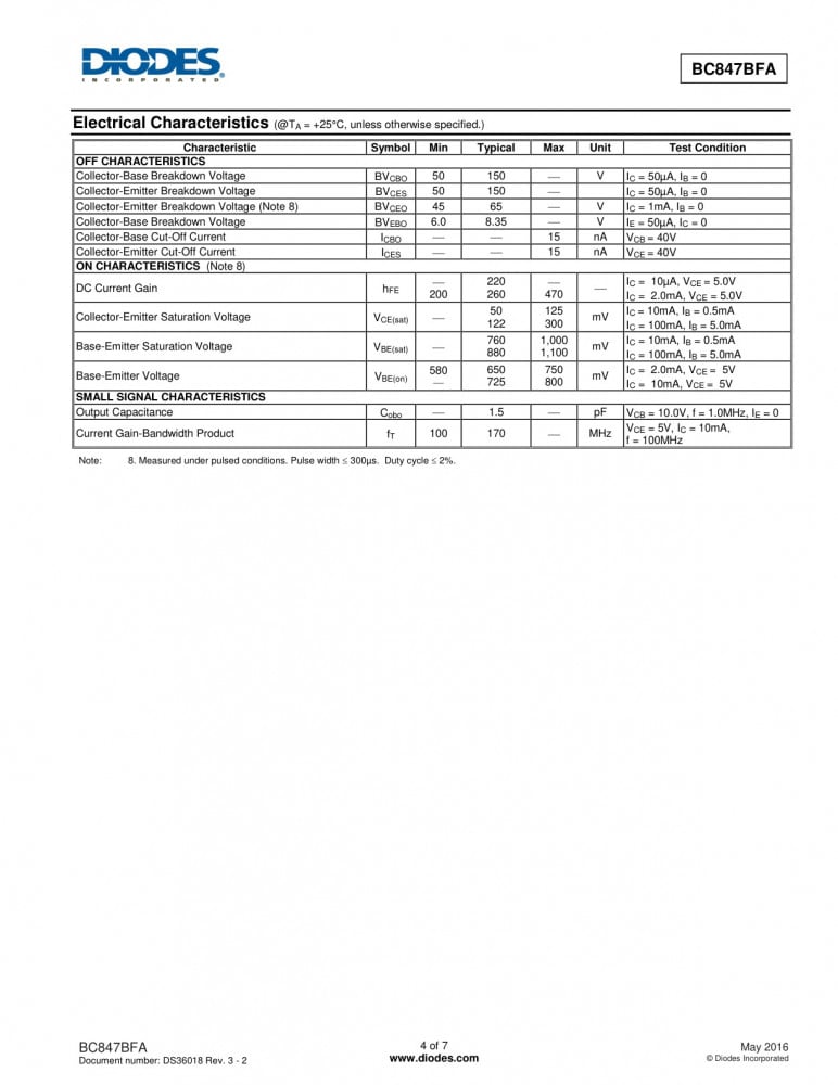 BC847BFA-7B datasheet page 4