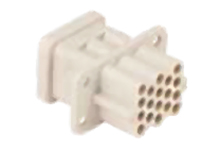 Heavy-Duty Screw Terminal Insert, Male, 10-Pole, 16A, without Wire Protection, Silver (Ag) Plated Contacts, Size 10B «57x27»