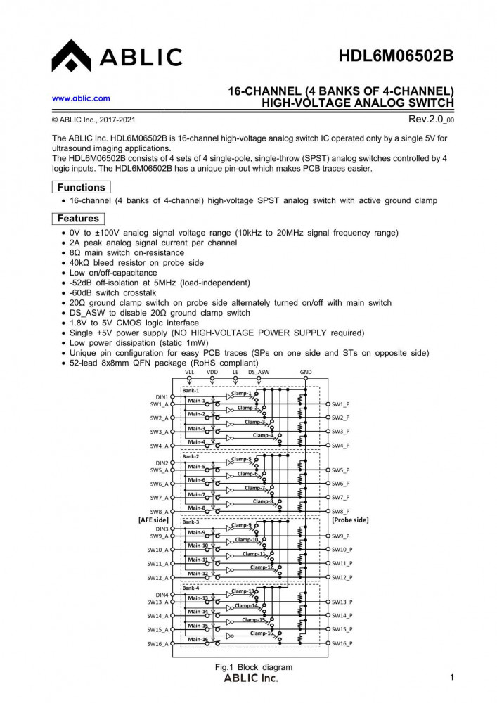 HDL6M06502B datasheet page 1