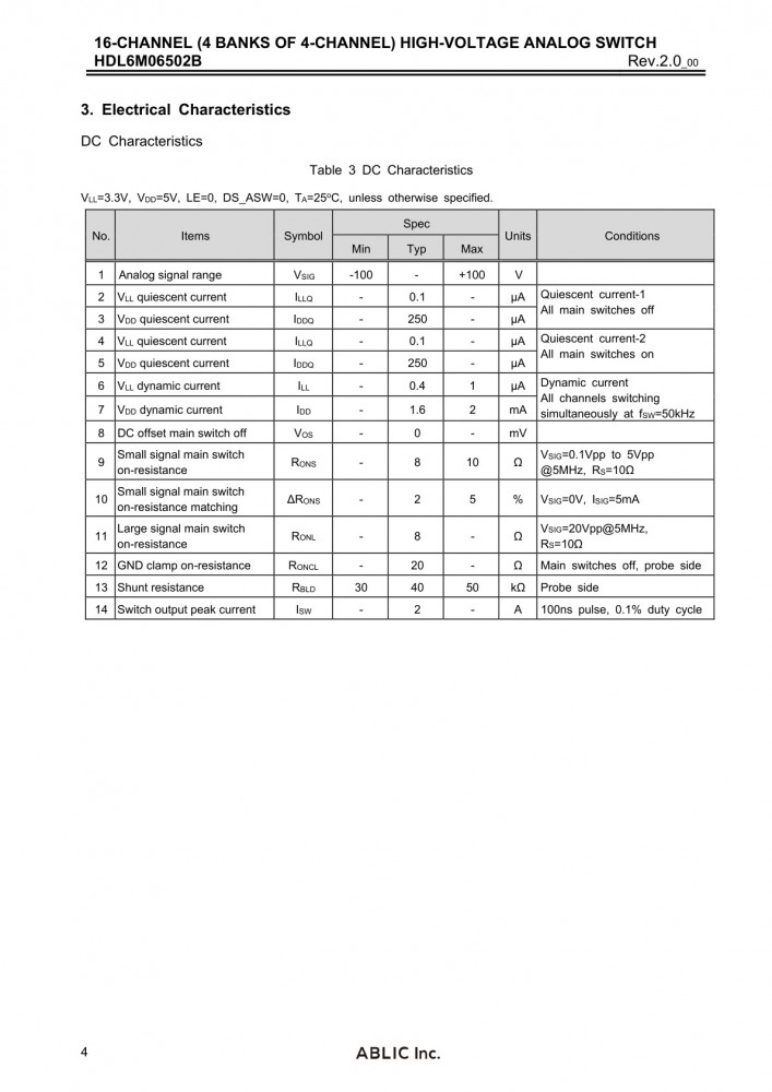 HDL6M06502B datasheet page 4