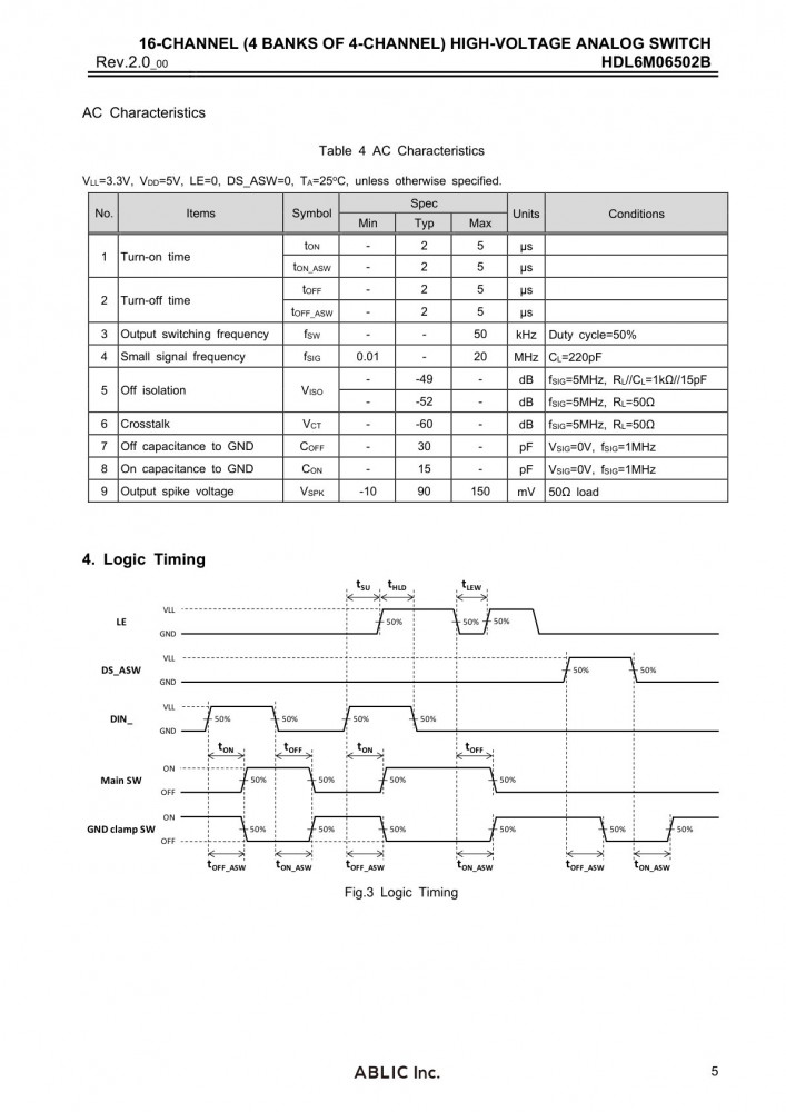HDL6M06502B datasheet page 5