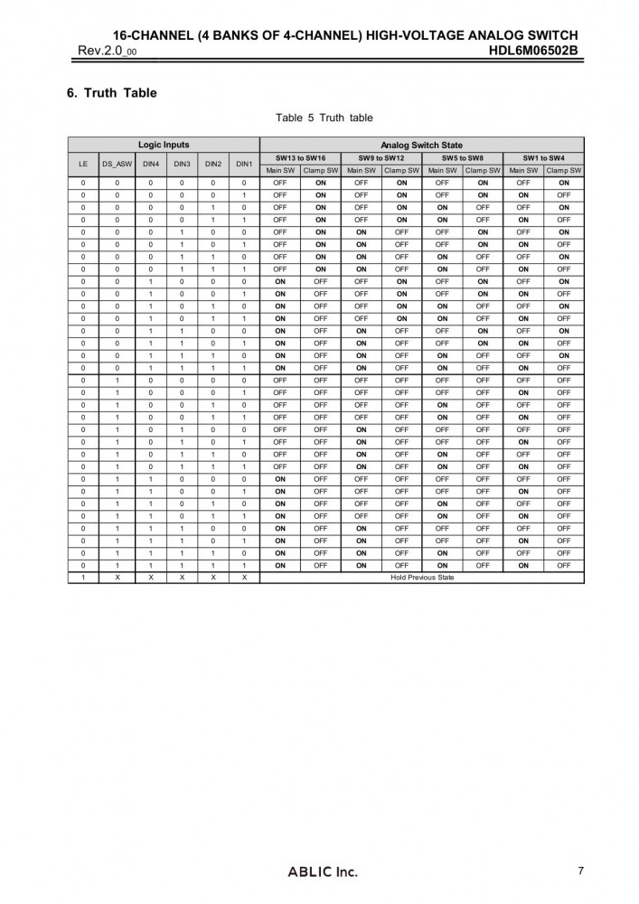 HDL6M06502B datasheet page 7