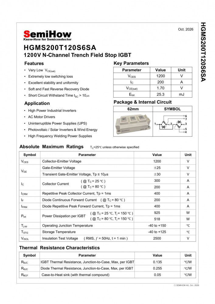 HGMS200T120S6SA datasheet page 1